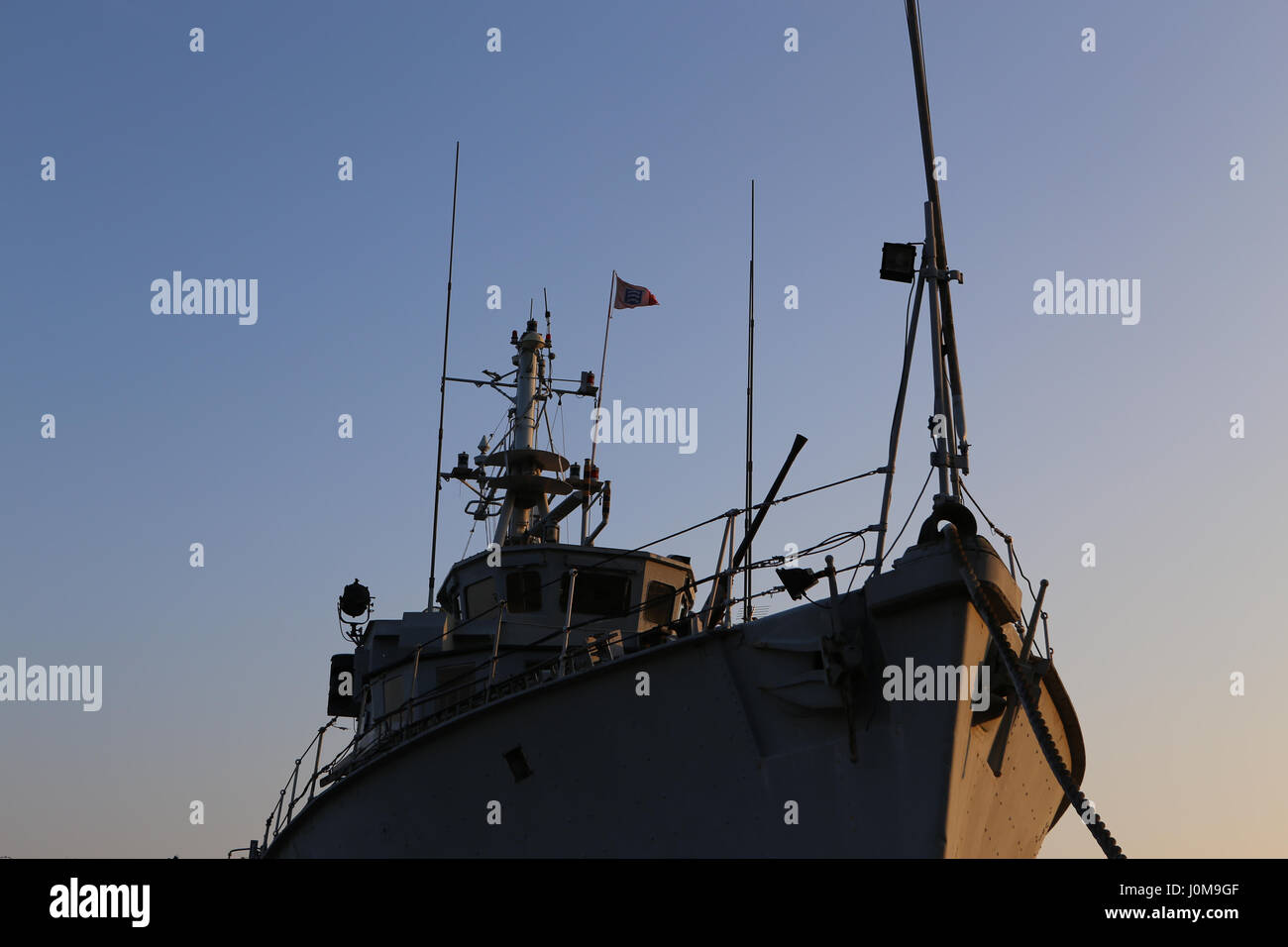 Former Royal Navy mine hunter HMS Wilton, now owned by Essex Yacht Club ...