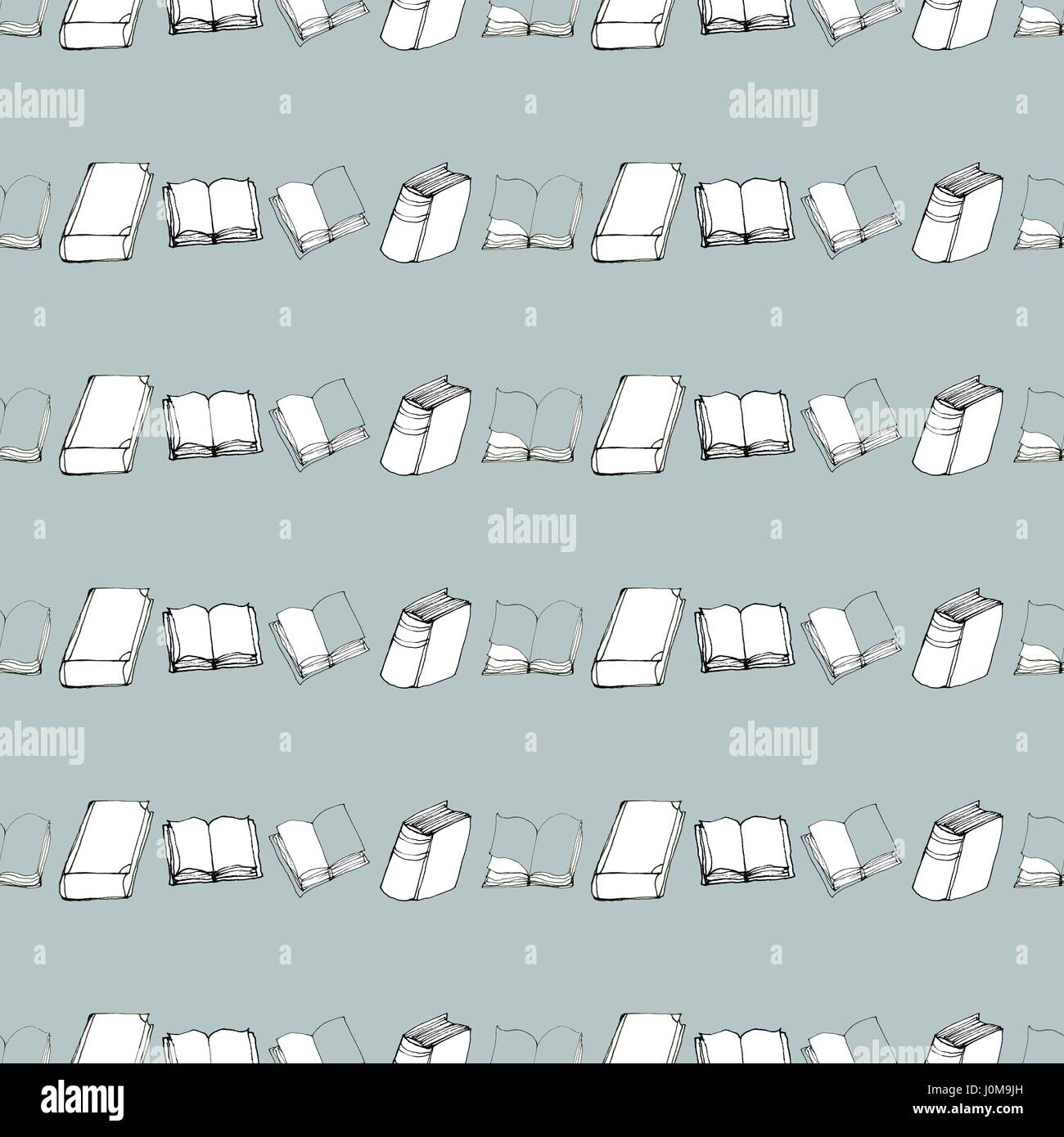 Seamless pattern with books Stock Vector Image & Art - Alamy