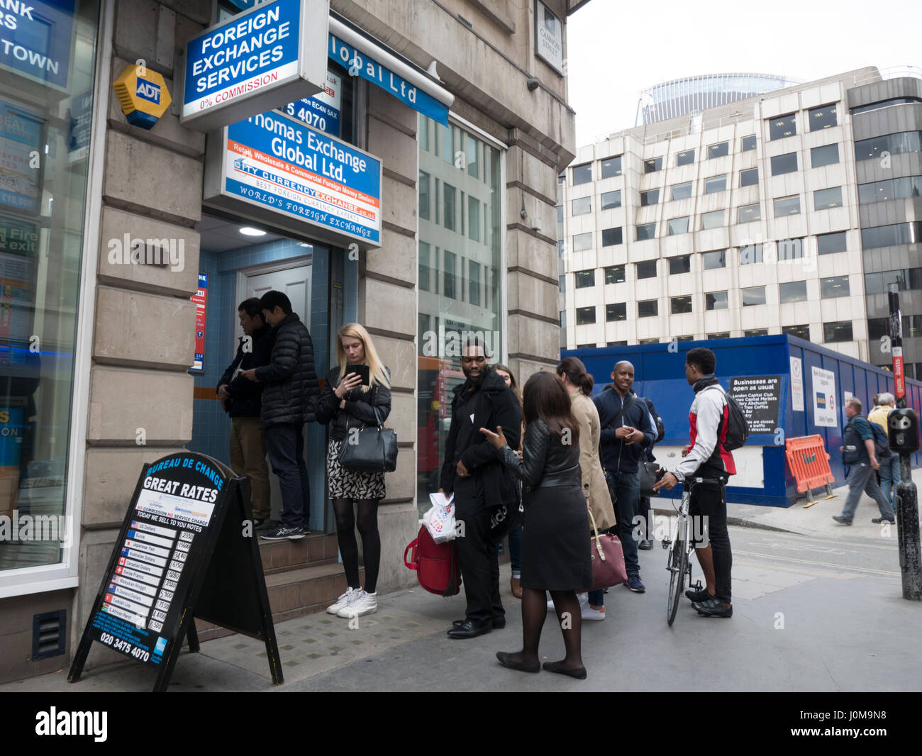 Thomas Exchange Global ltd. Crowded currency exchange shop, Foreign ...