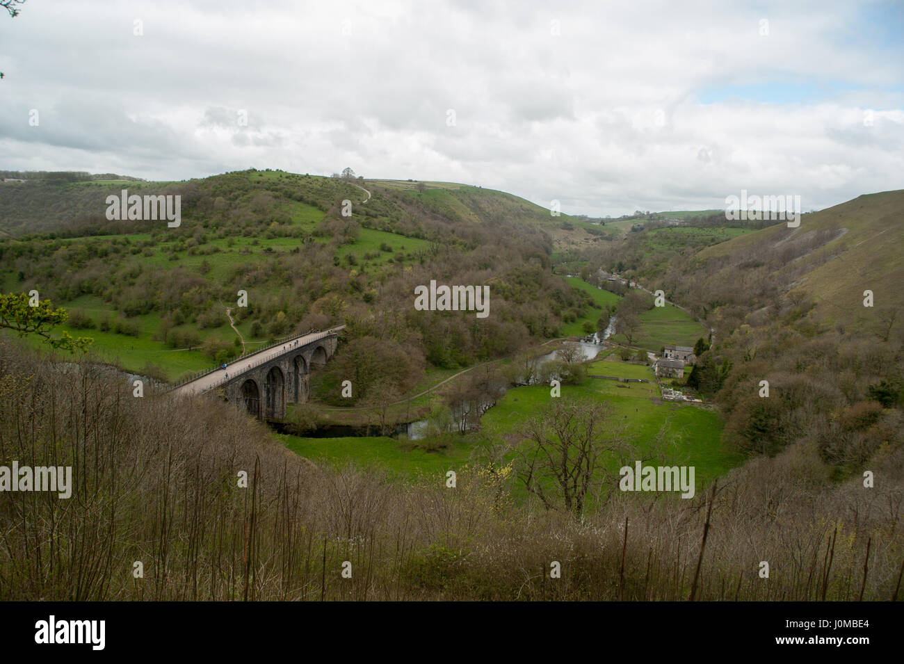 Monsall Viaduct, Monsall Trail, Peak District, Derbyshire Stock Photo ...