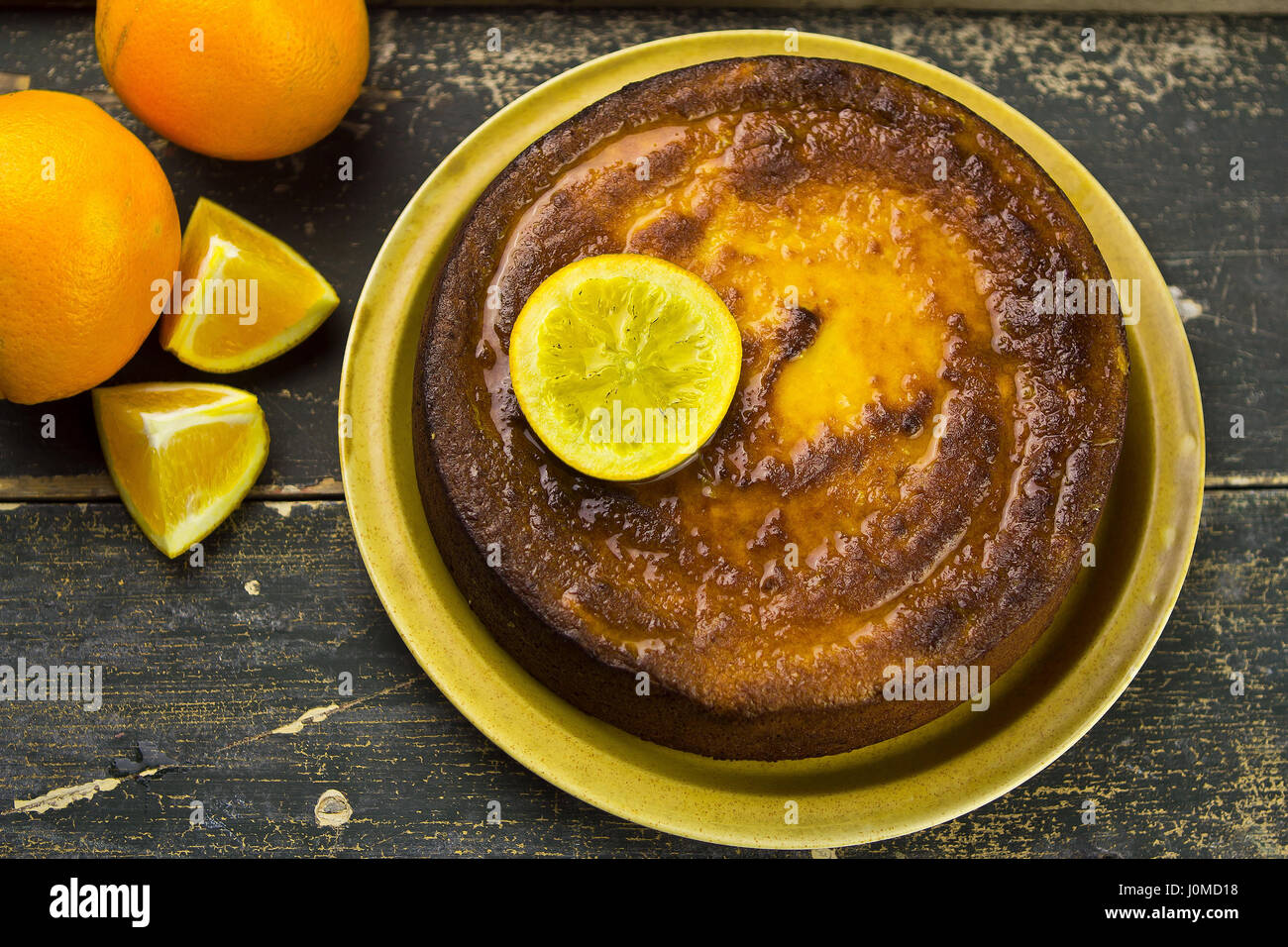 Orange almond moroccan cake Stock Photo - Alamy