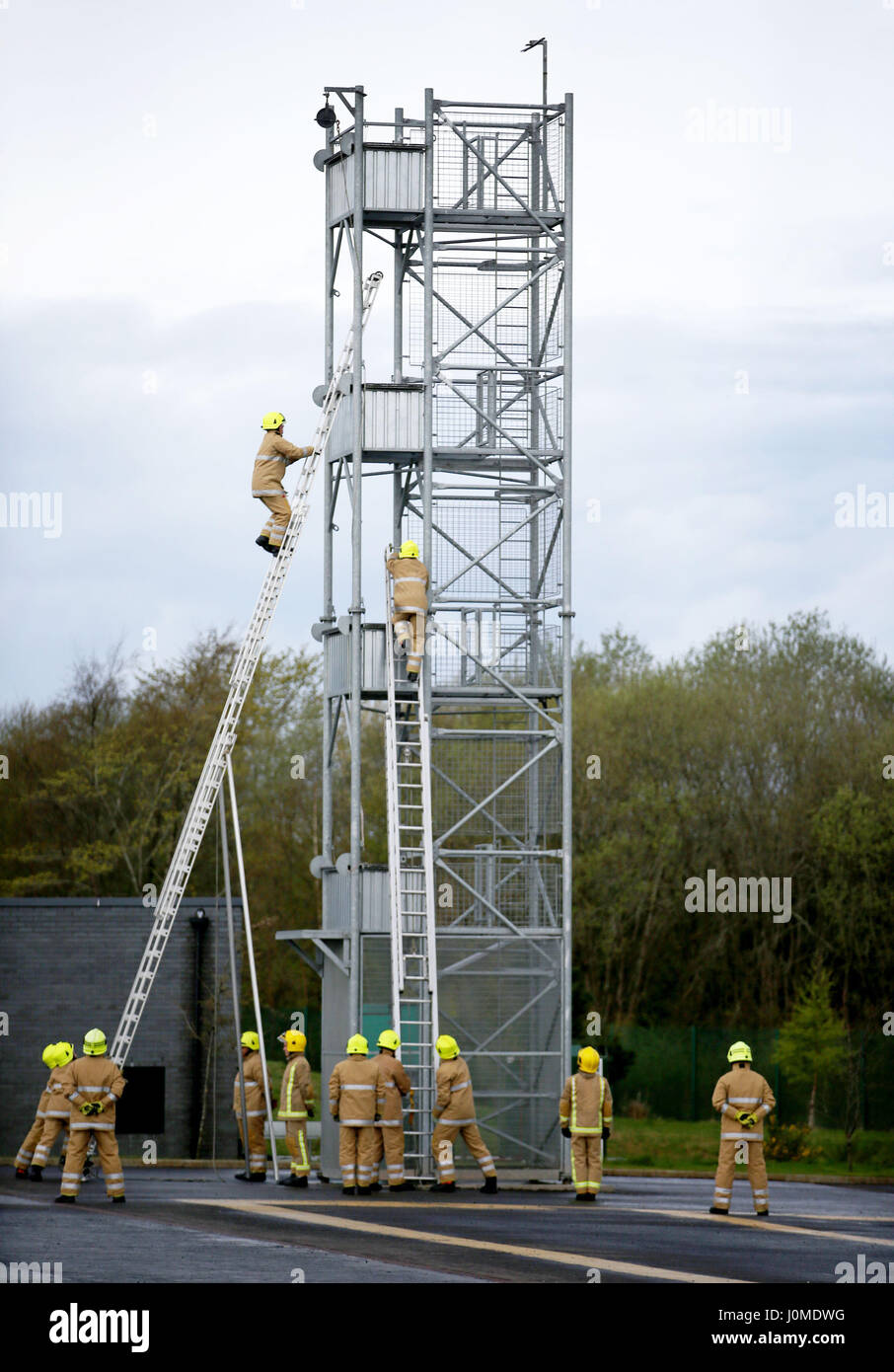 Fire ladder drill hi-res stock photography and images - Alamy