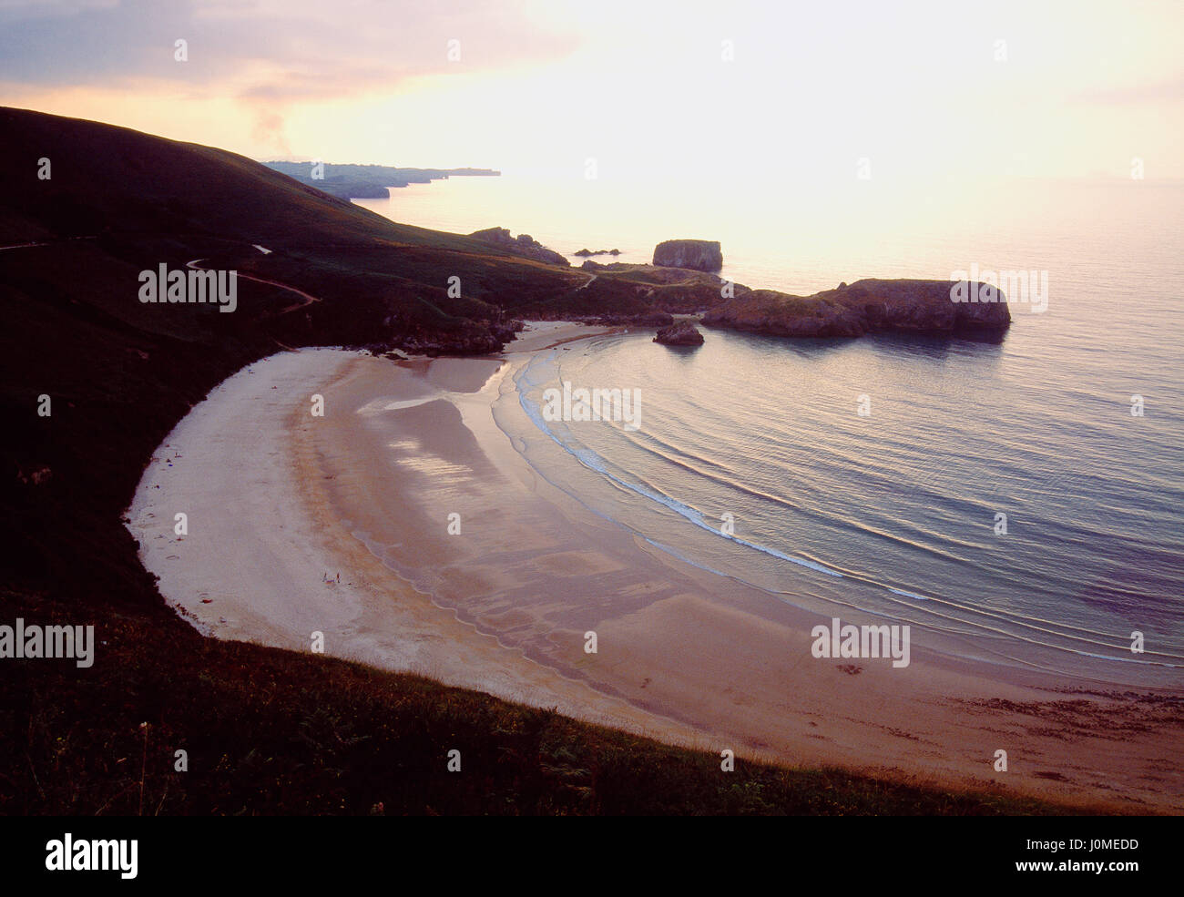 Torimbia beach at sunset. Niembro, Asturias, Spain Stock Photo - Alamy