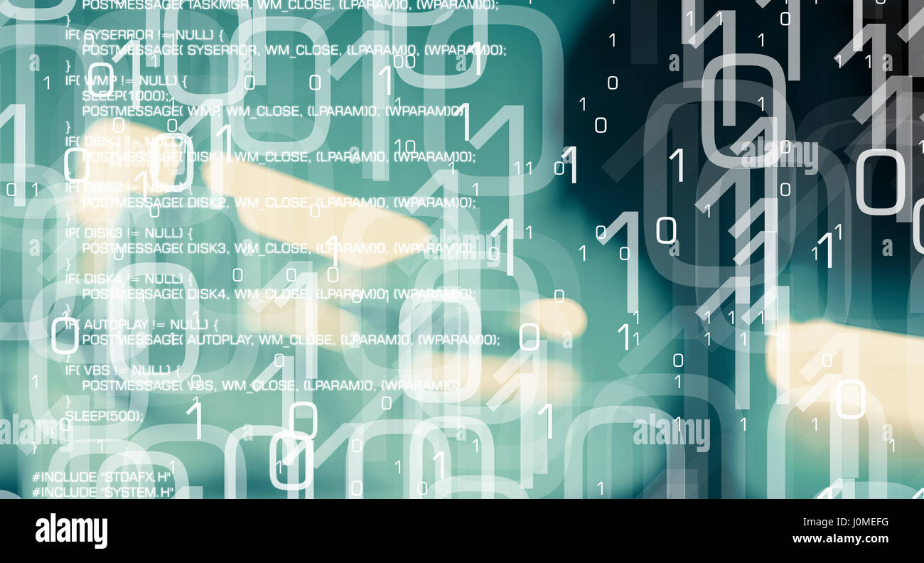 Cybersecurity computer abstract green background Stock Photo - Alamy