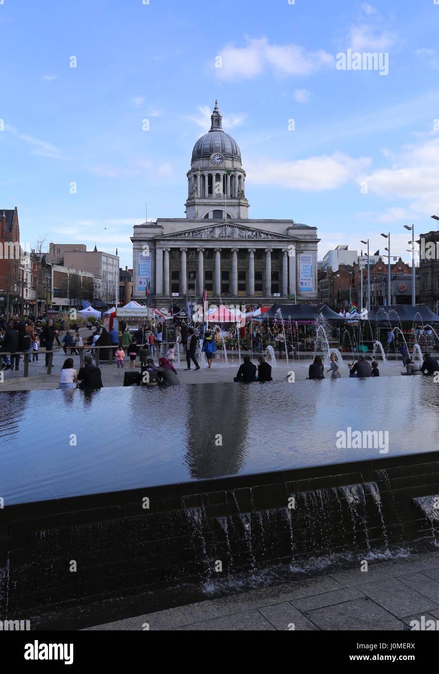Fountain and Nottingham Council House Nottingham UK April 2017 Stock ...