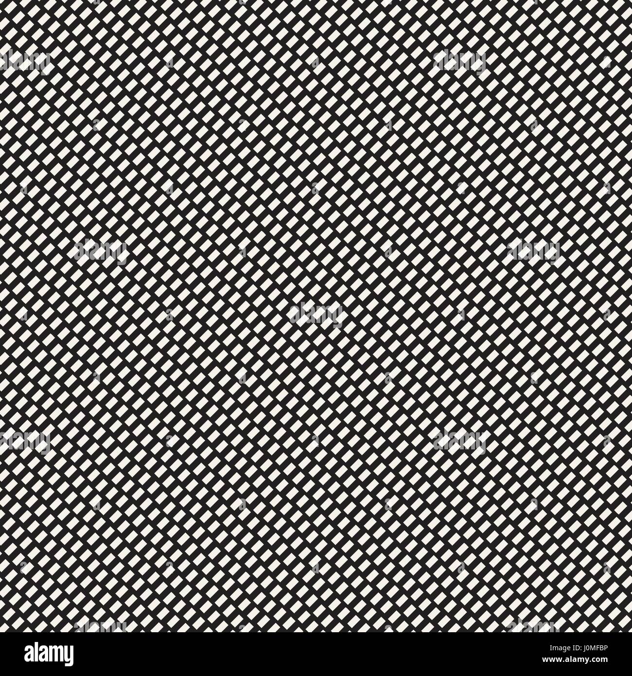 Repeatable geometric grid texture. Vector seamless mesh pattern. Monochrome zigzag edgy lines ...
