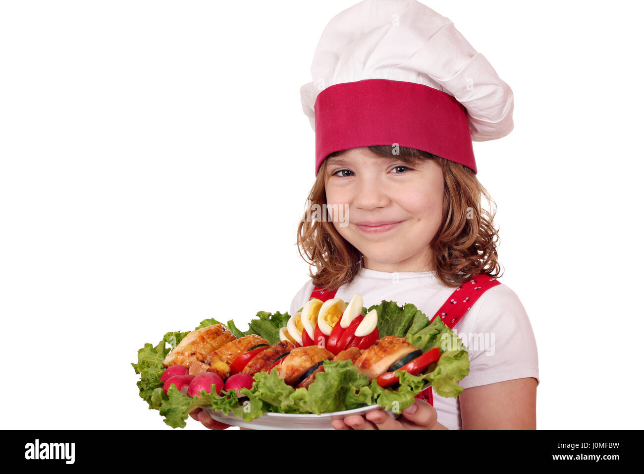little girl cook with gourmet food portrait Stock Photo - Alamy