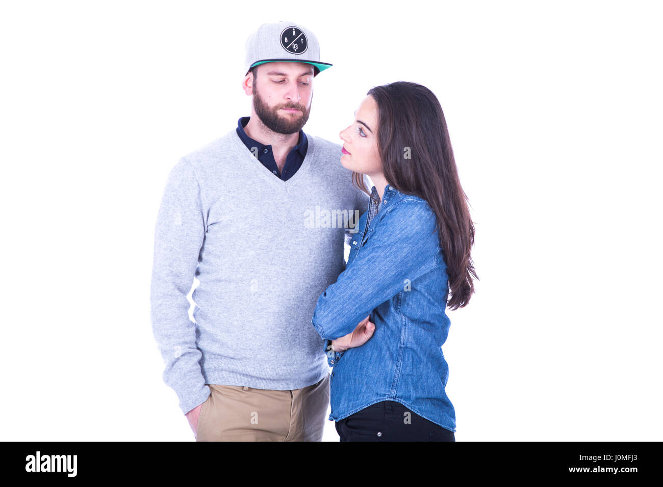 Young couple with tech Stock Photo - Alamy
