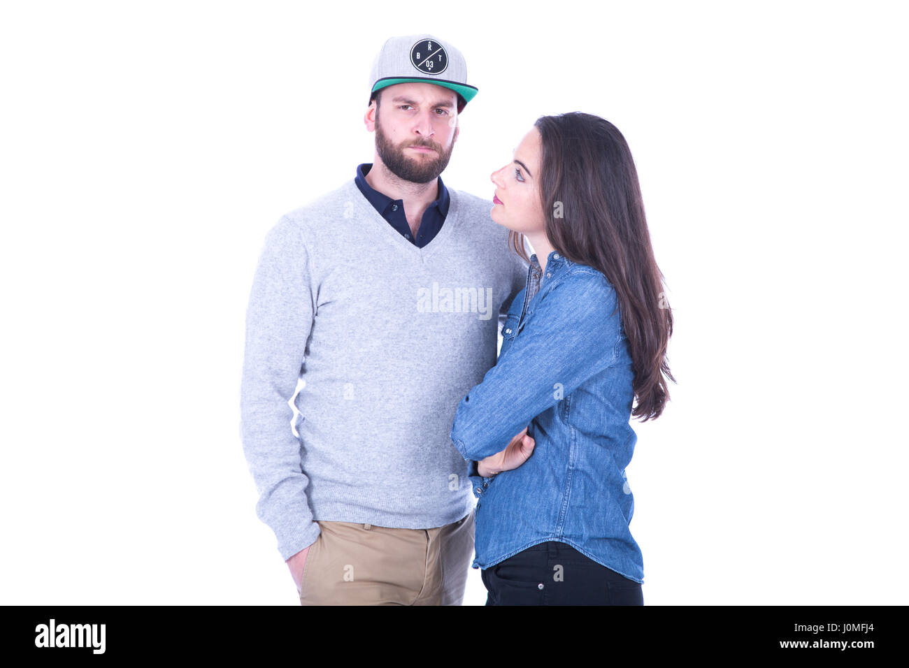 Young couple with tech Stock Photo - Alamy