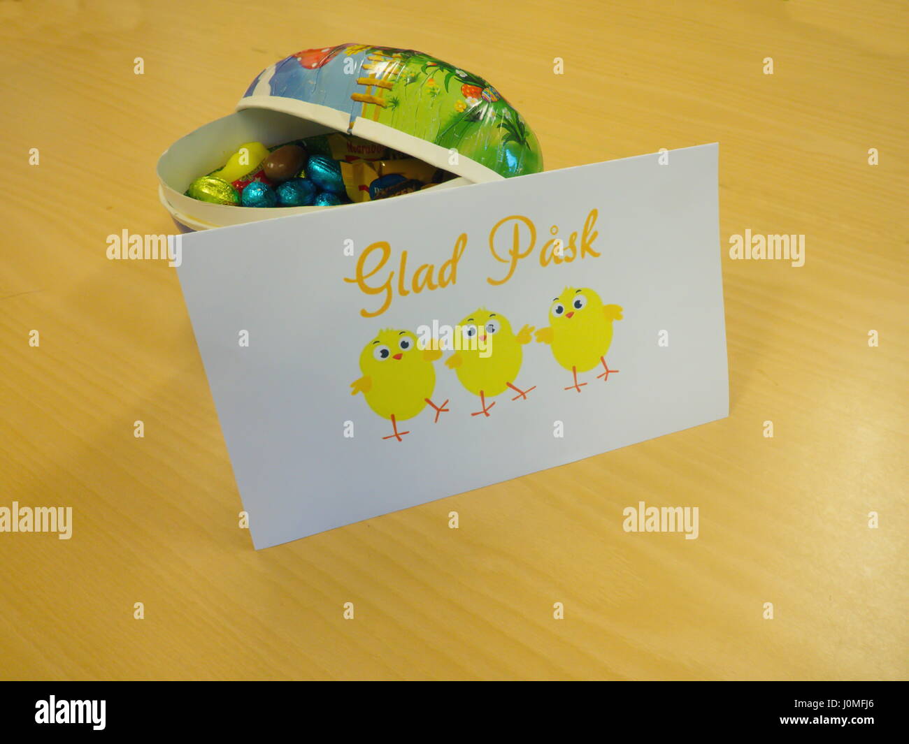 Swedish easter eggs with candies Stock Photo - Alamy