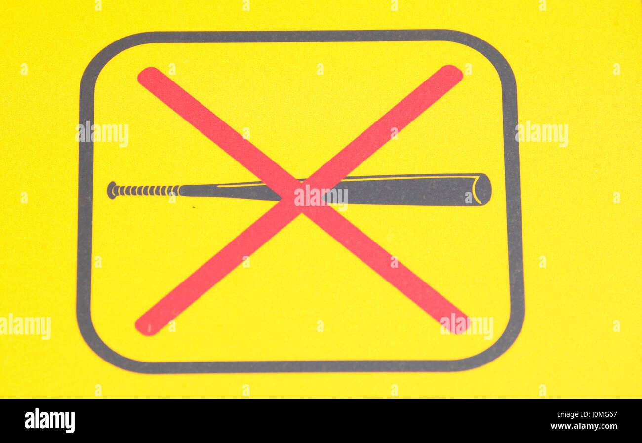 Sign Weapon ban Stock Photo - Alamy