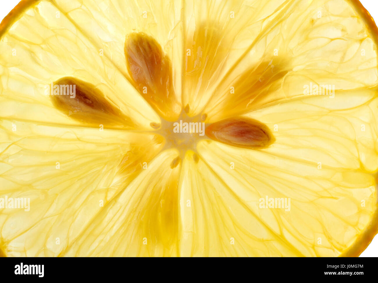 Lemon slice central part detail Stock Photo - Alamy