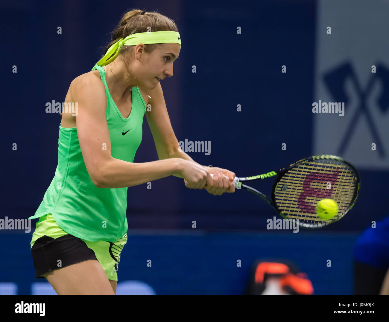 BIEL, SWITZERLAND - APRIL 9 : Antonia Lottner in action at the 2017 ...