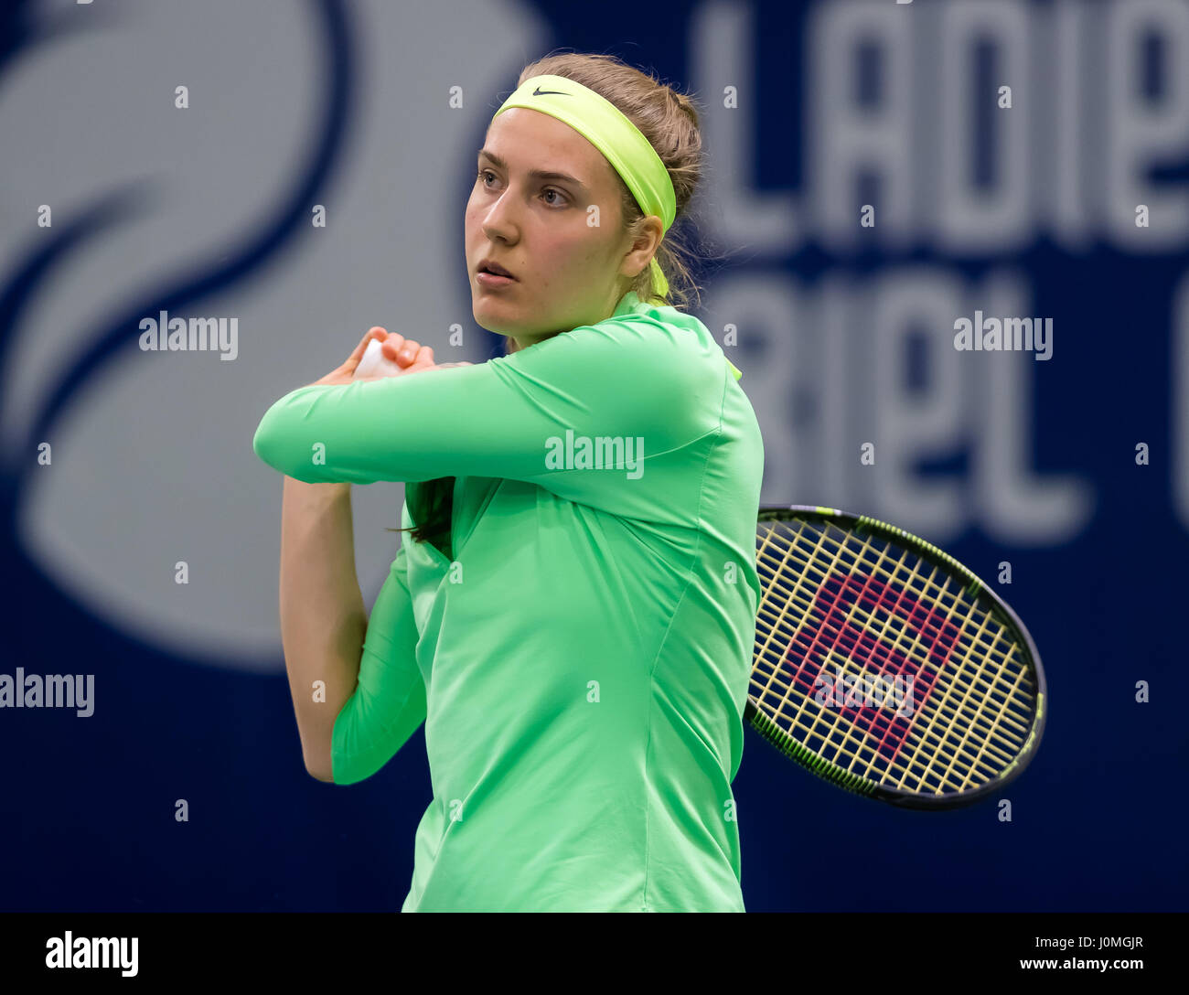 BIEL, SWITZERLAND - APRIL 9 : Antonia Lottner in action at the 2017 ...