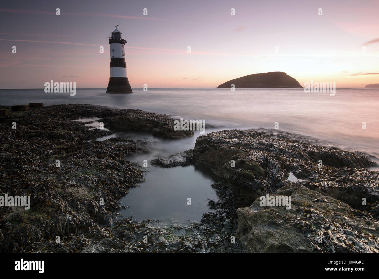 Penmon lighthouse at dawn hi-res stock photography and images - Alamy