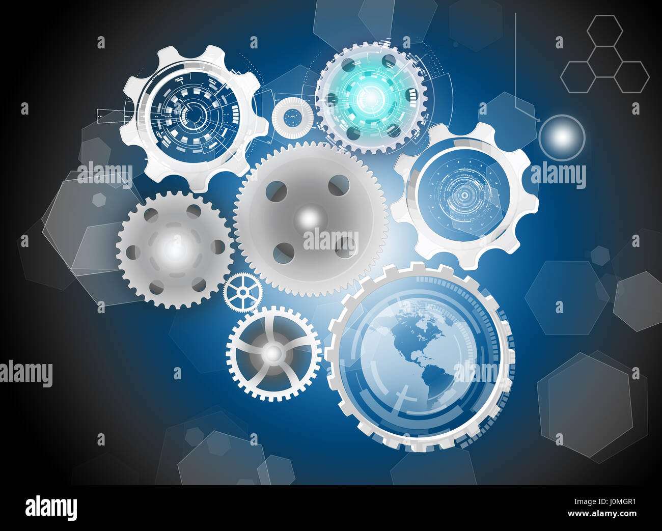 Business background of gears Stock Photo - Alamy