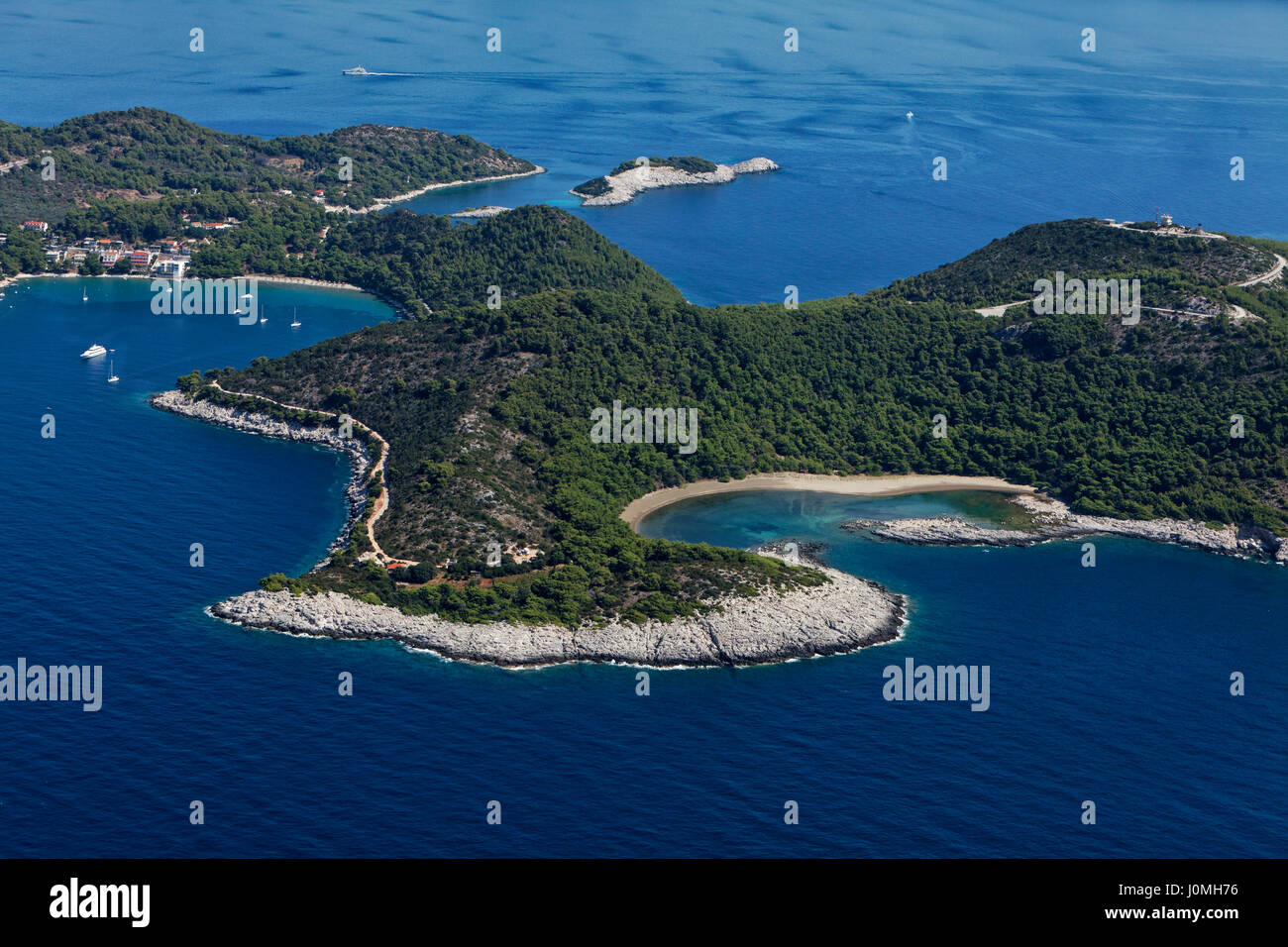 Aerial view of Mljet Island, Croatia Stock Photo - Alamy