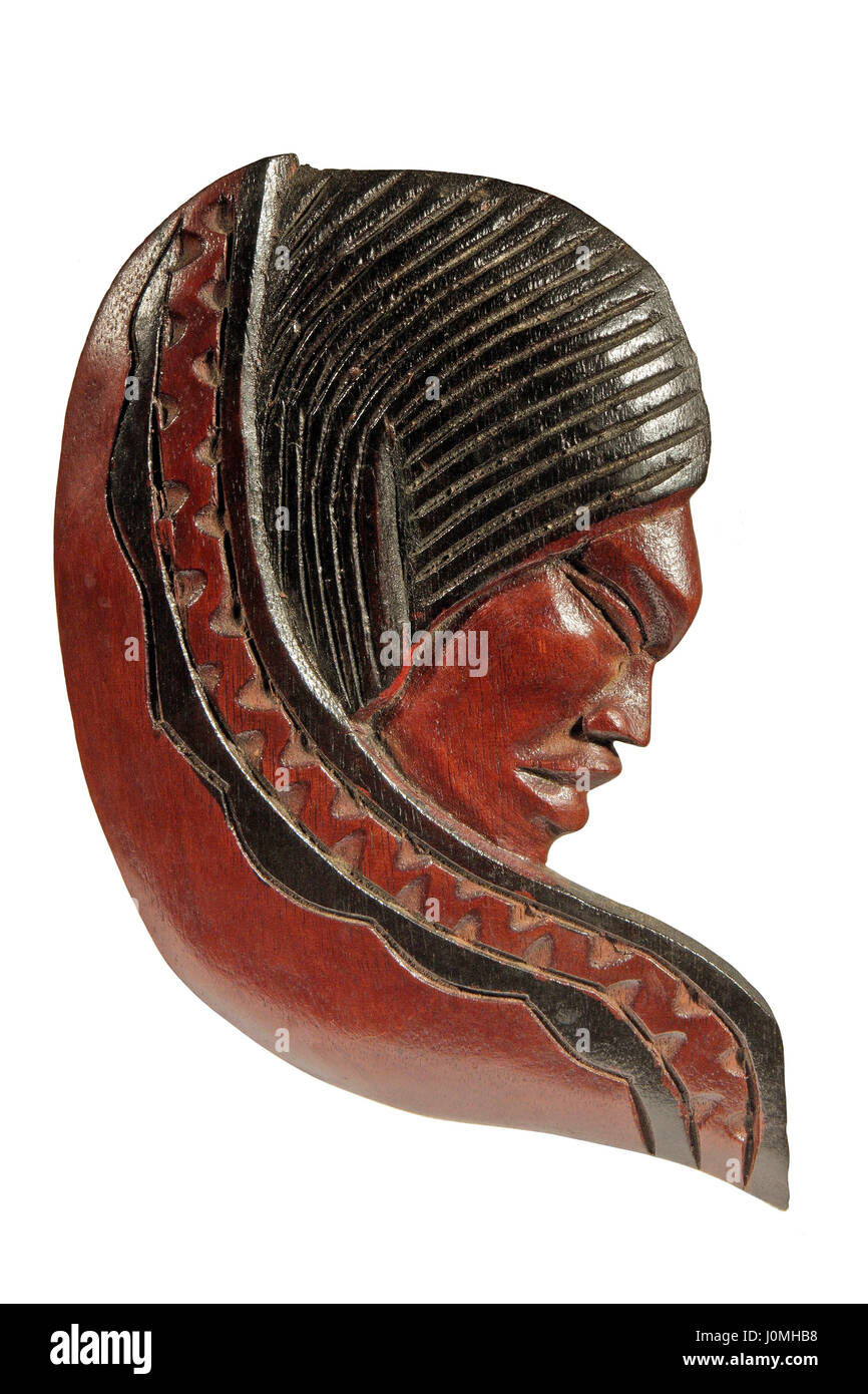 Wood carved statue in Cut Out Stock Images & Pictures - Alamy