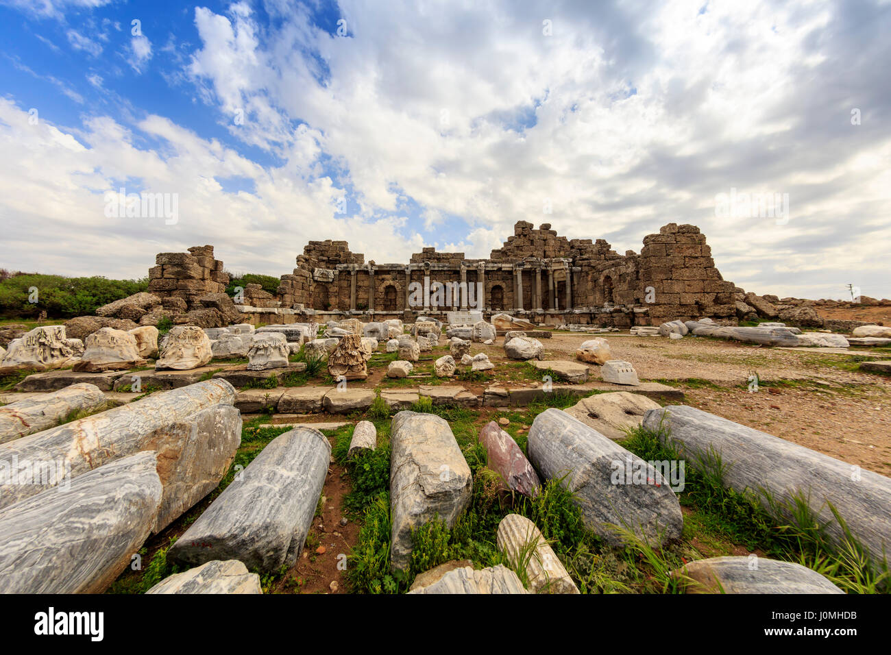 Ancient side city agora hi-res stock photography and images - Alamy