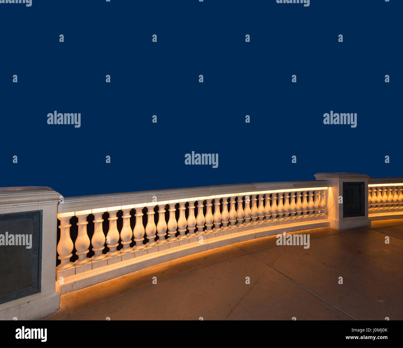 A balcony with blue background Stock Photo - Alamy