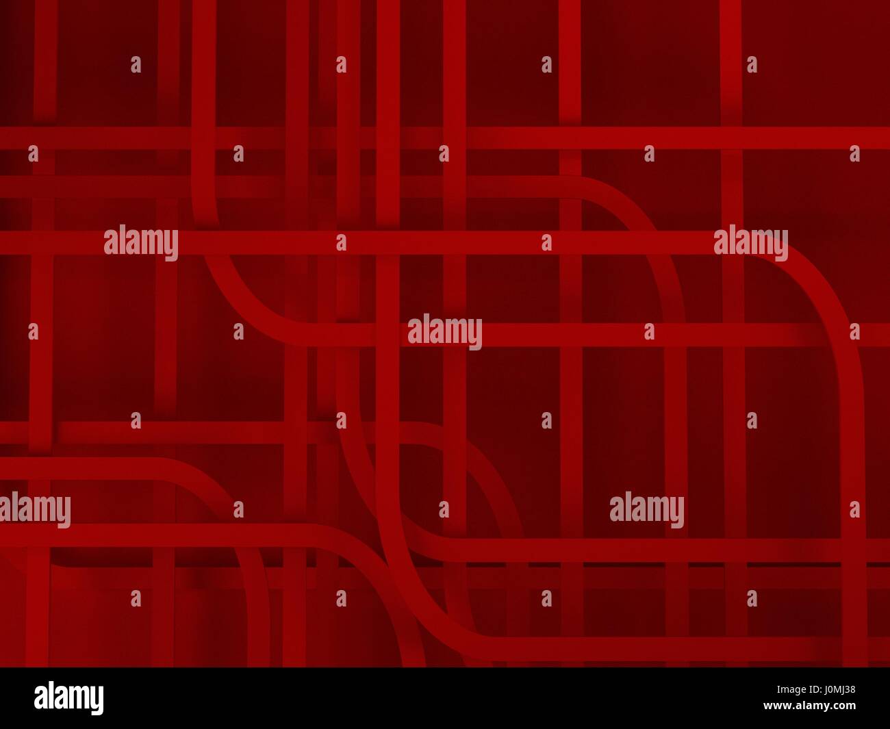 3d rendering abstract red lines in valentine's day. background ...