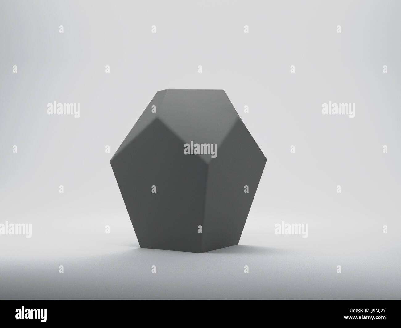 3D rendering abstract object geometry isolated on white background ...