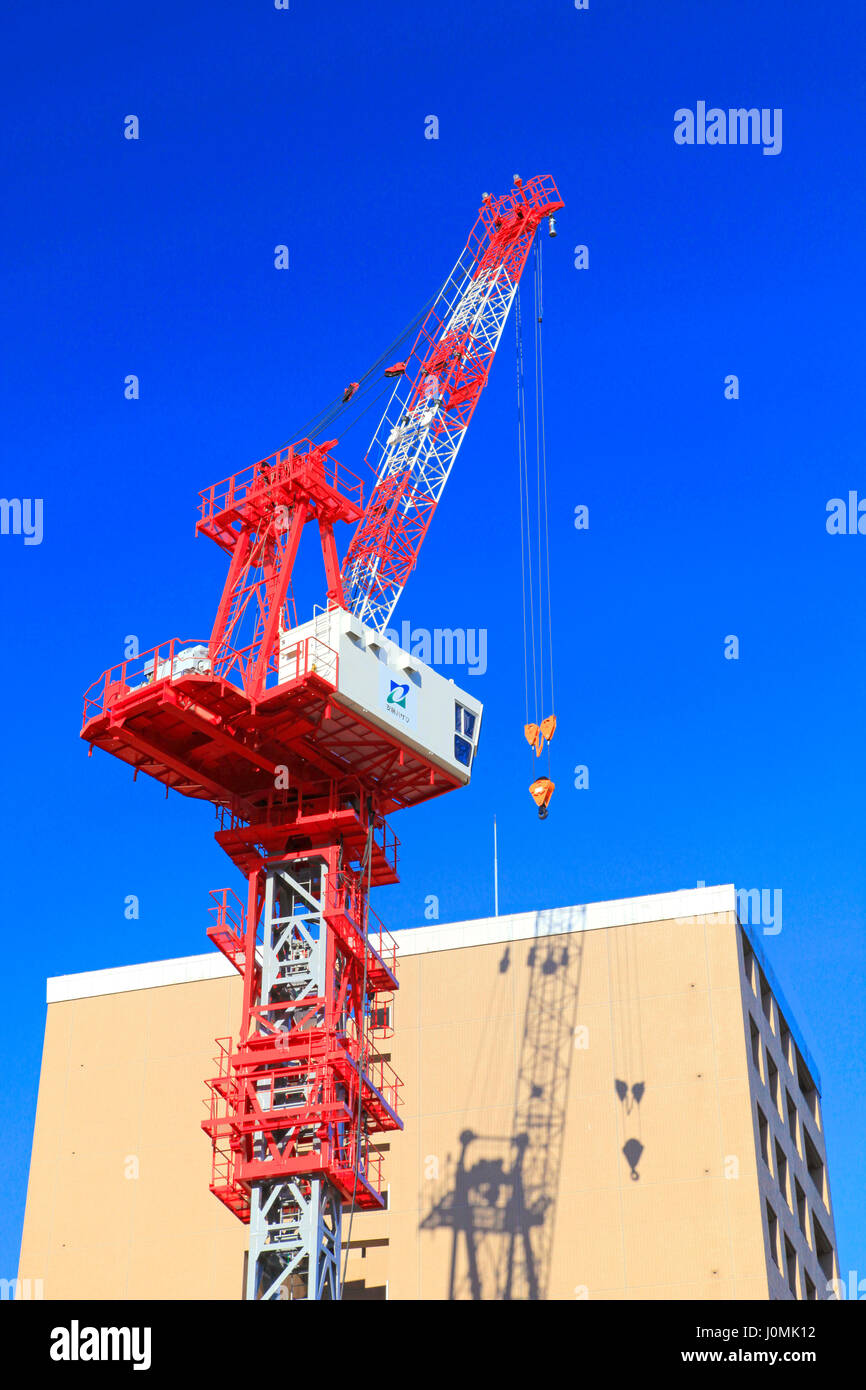 Crane at Construction Site in Ginza Tokyo Japan Stock Photo - Alamy