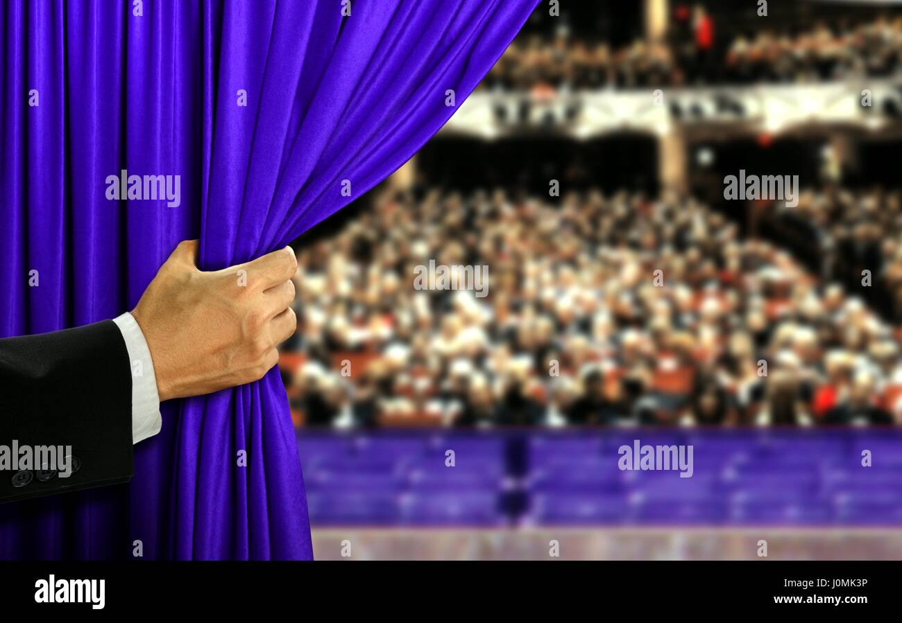 Hand Unveiling Curtain