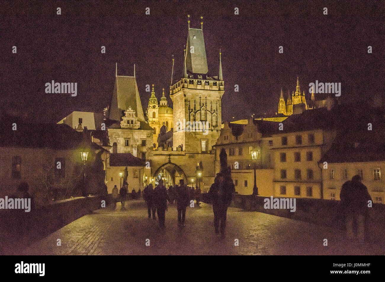 Charles Bridge is an historic bridge that crosses the Vltava river in ...