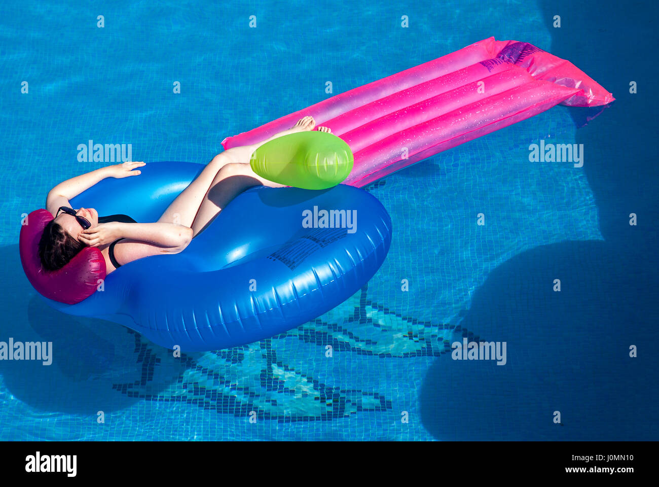 Lilo swimming hi-res stock photography and images - Alamy