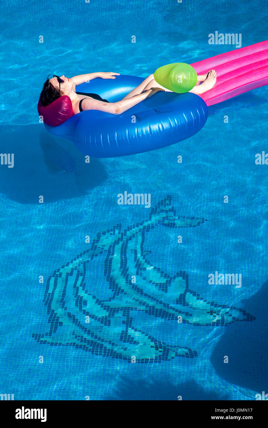 Lilo swimming hi-res stock photography and images - Alamy