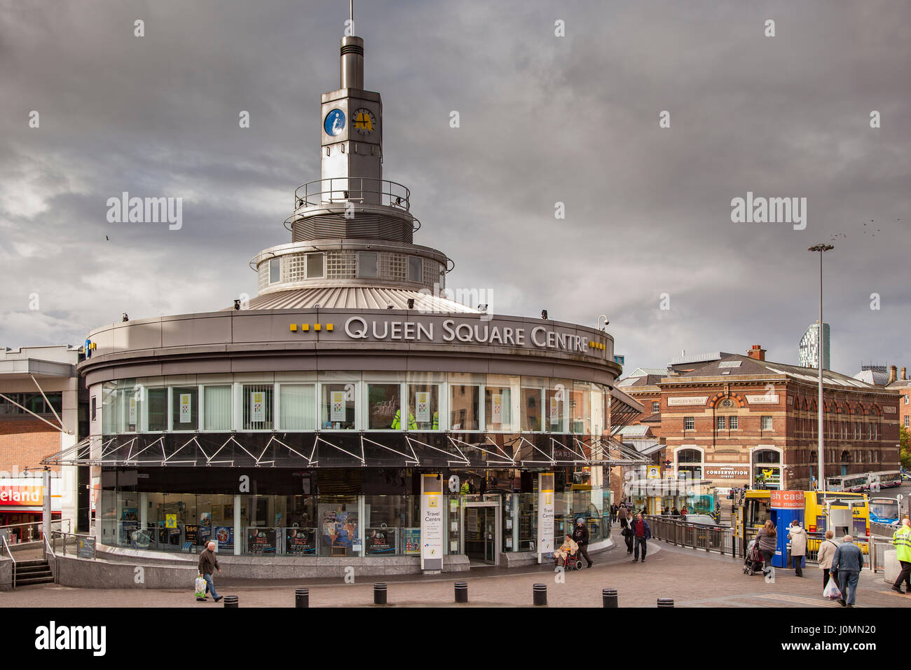 Queens Square Roe Street. Bus station.Merseytravel bus infrastructure ...