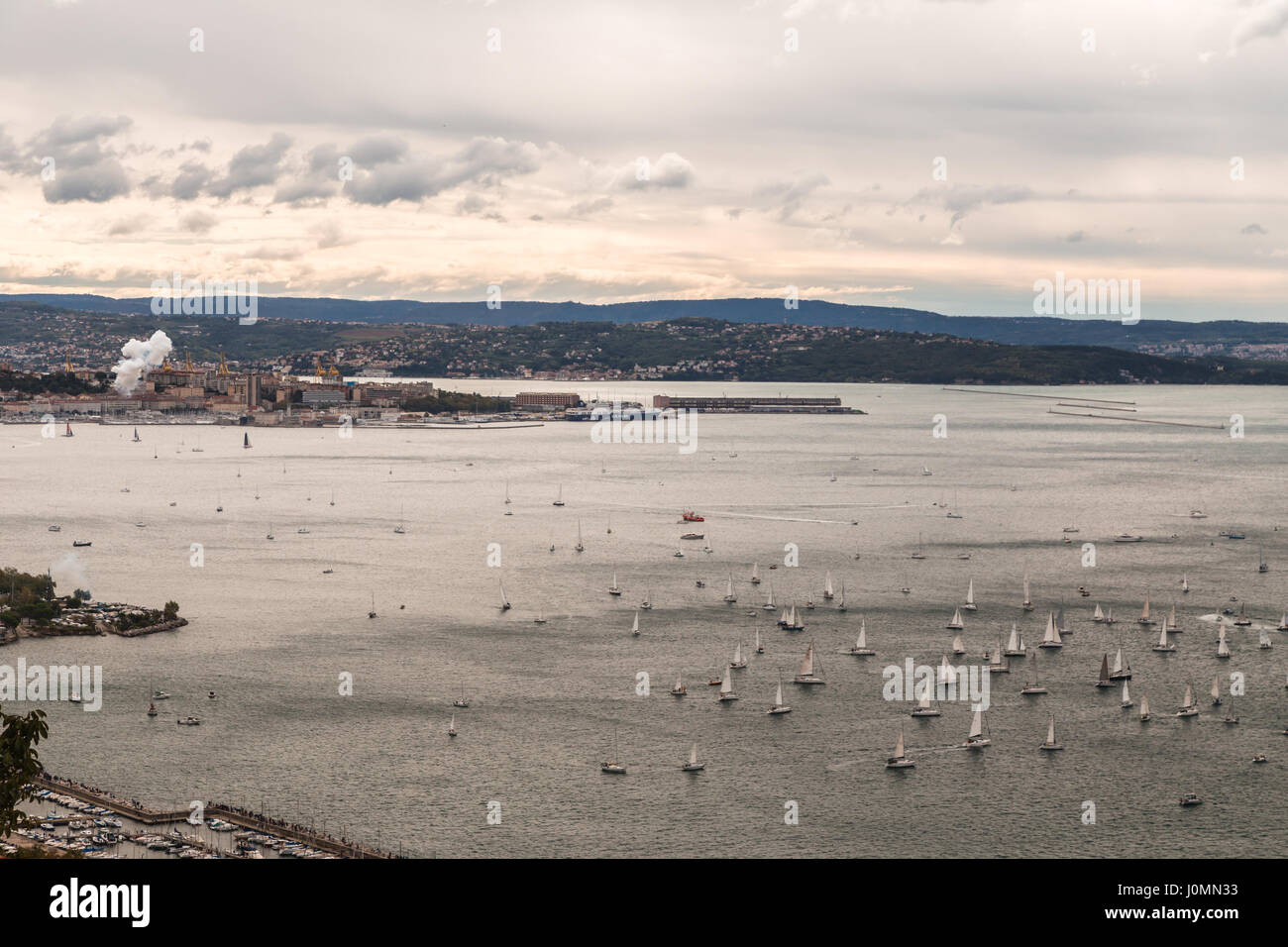 one of the biggest regatta in the world: the Barcolana Stock Photo - Alamy