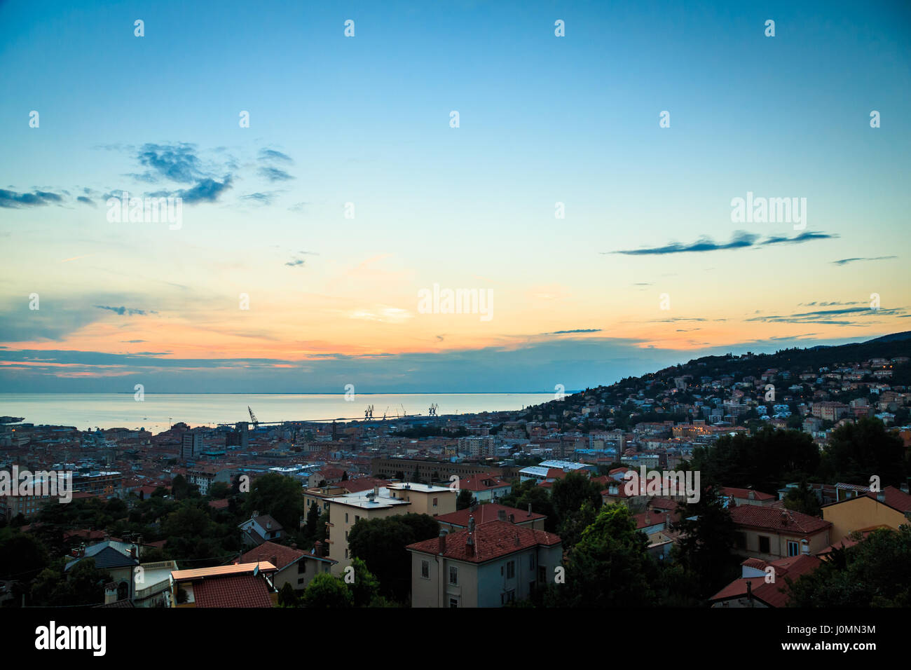The city of Trieste in a summer evening Stock Photo - Alamy