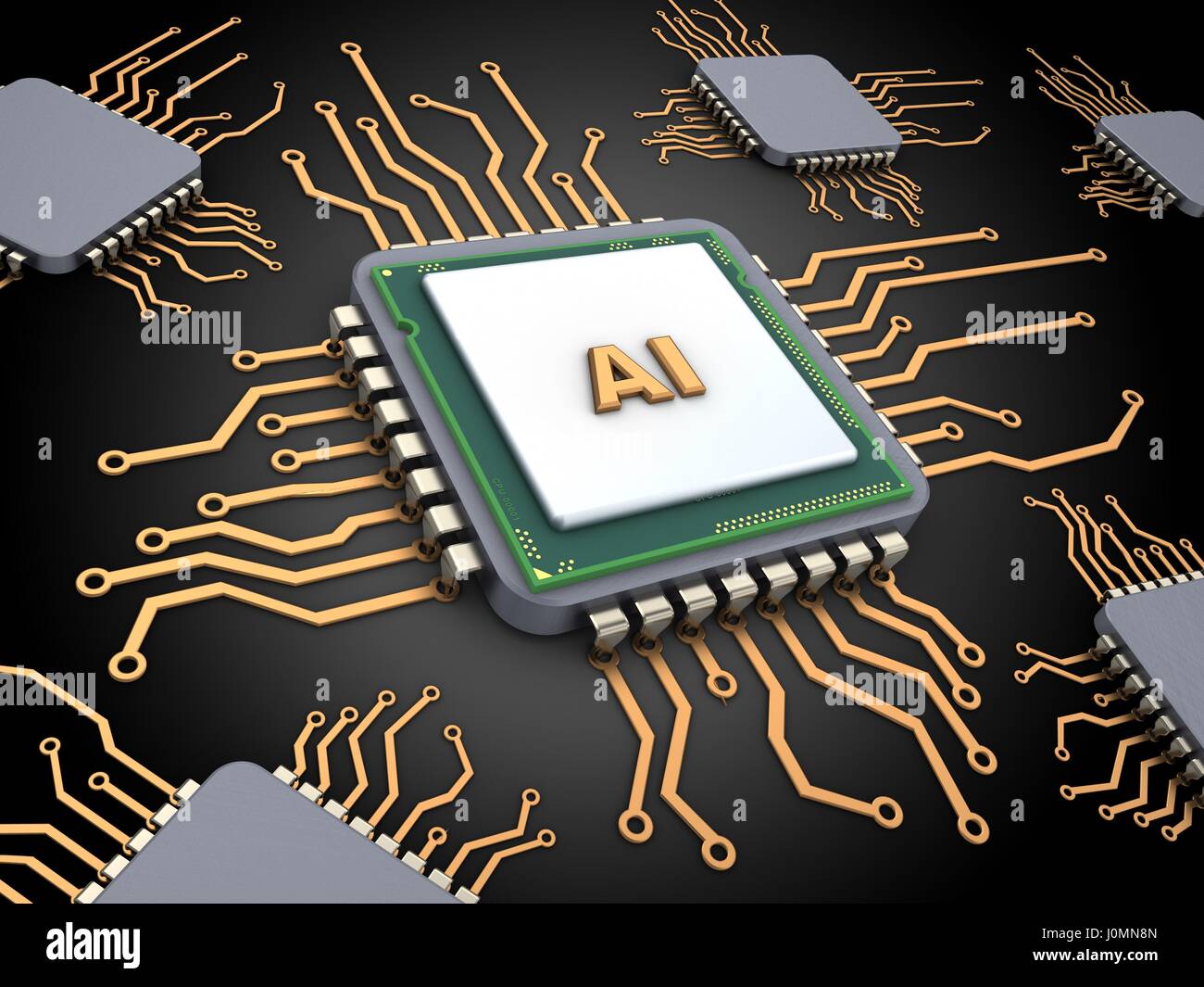 3d illustration of modern computer chip processor Stock Photo - Alamy