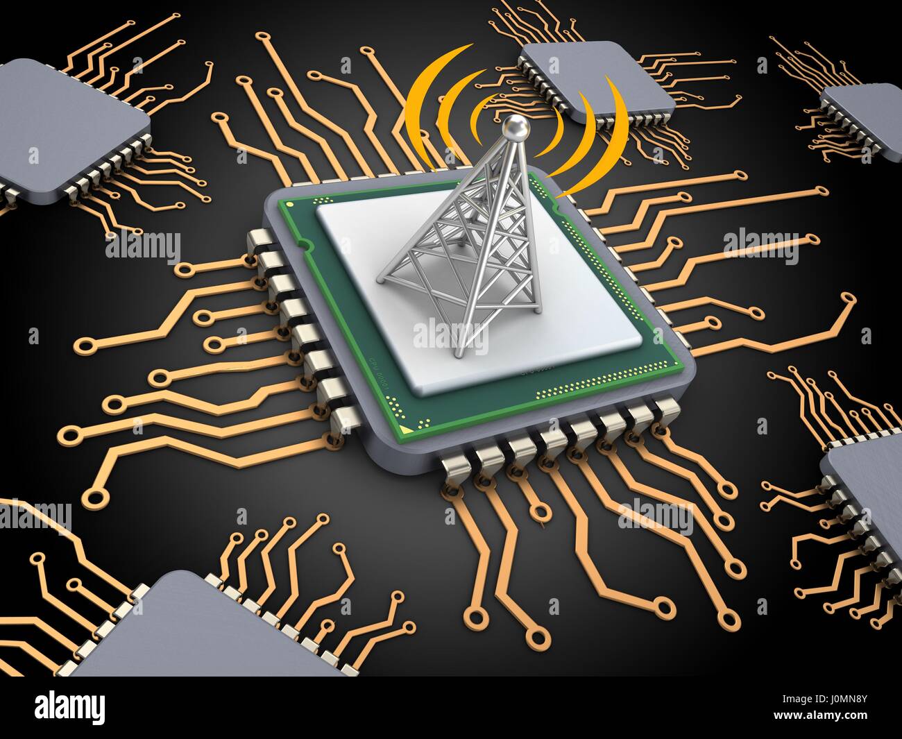 3d illustration of modern computer chip processor Stock Photo - Alamy