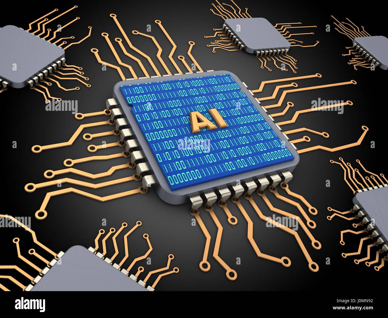 3d illustration of modern computer chip processor Stock Photo - Alamy
