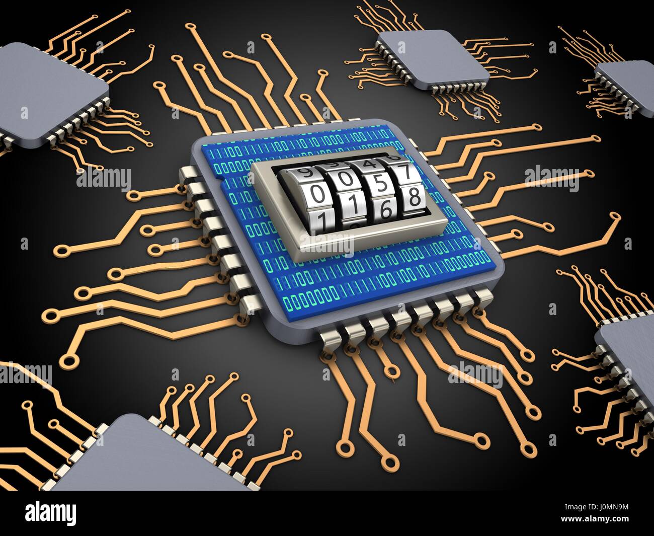 3d illustration of modern computer chip processor Stock Photo - Alamy