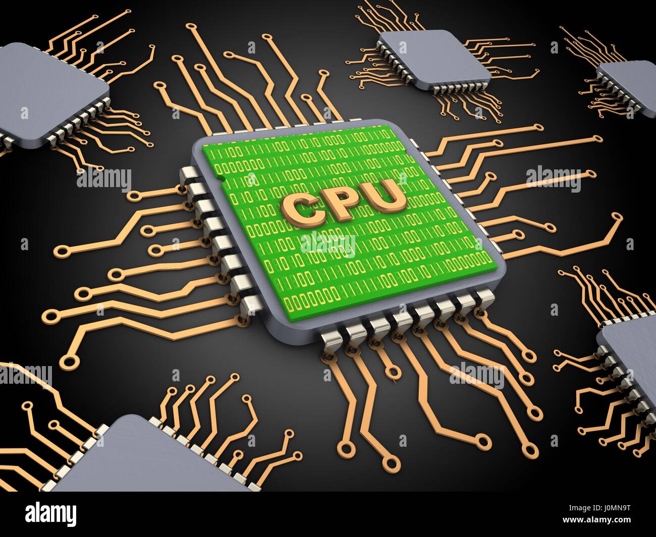 3d illustration of modern computer chip processor Stock Photo - Alamy
