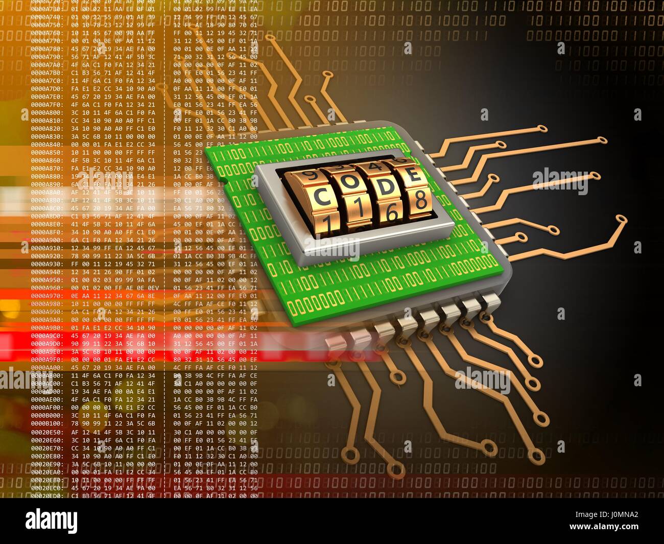 3d illustration of modern computer chip processor Stock Photo - Alamy