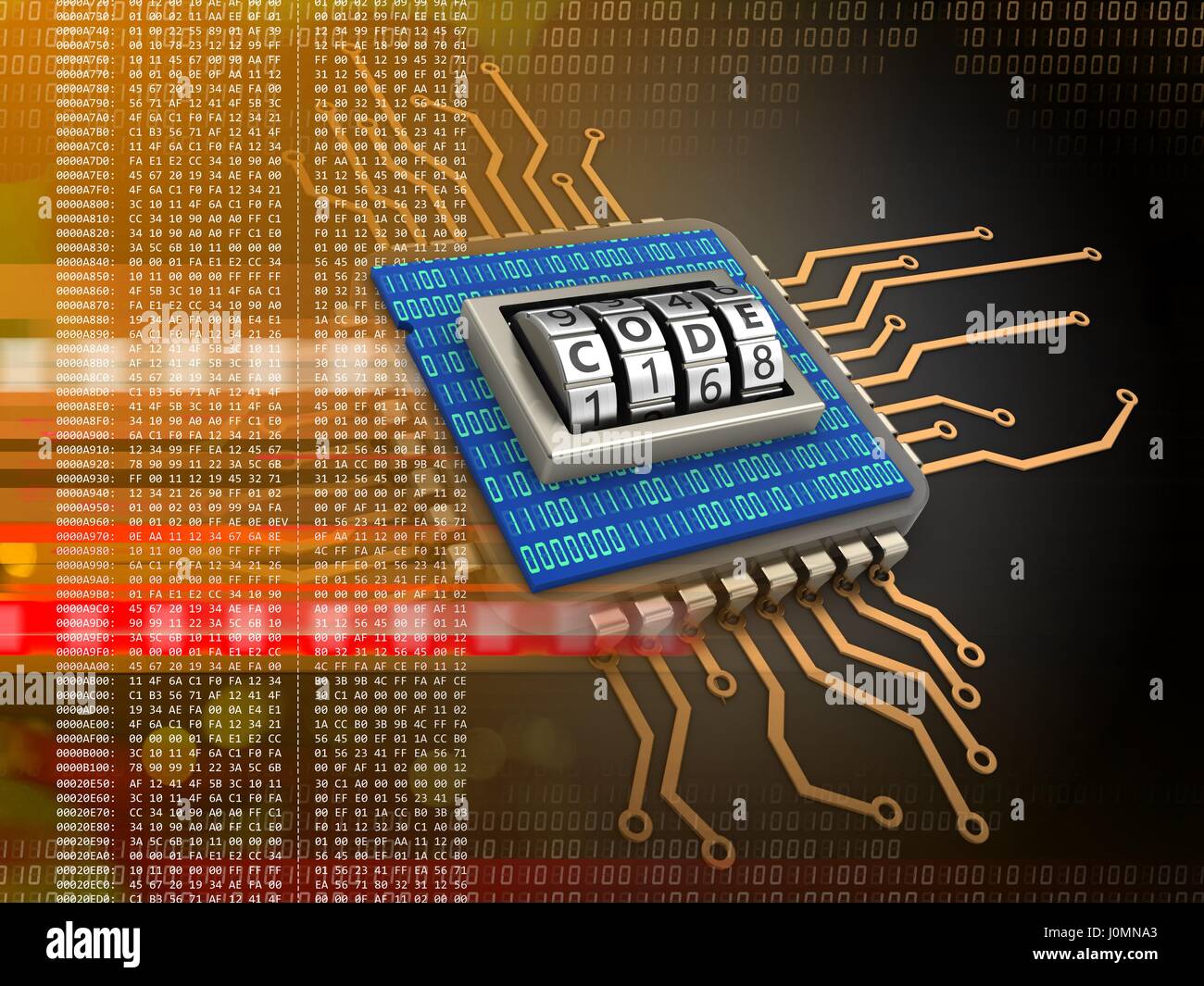 3d illustration of modern computer chip processor Stock Photo - Alamy