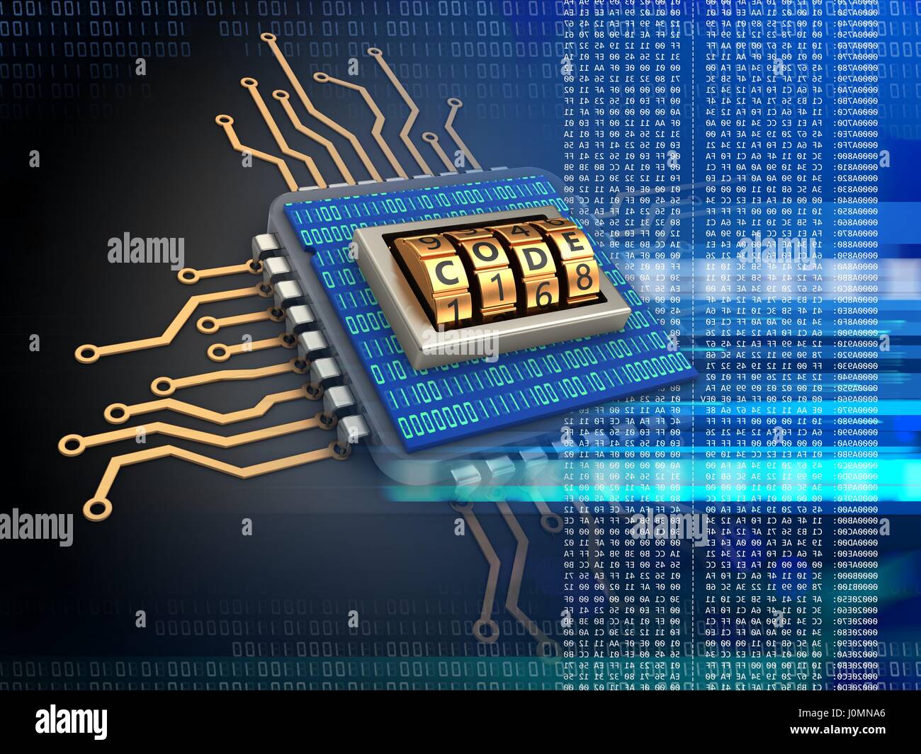 3d illustration of modern computer chip processor Stock Photo - Alamy