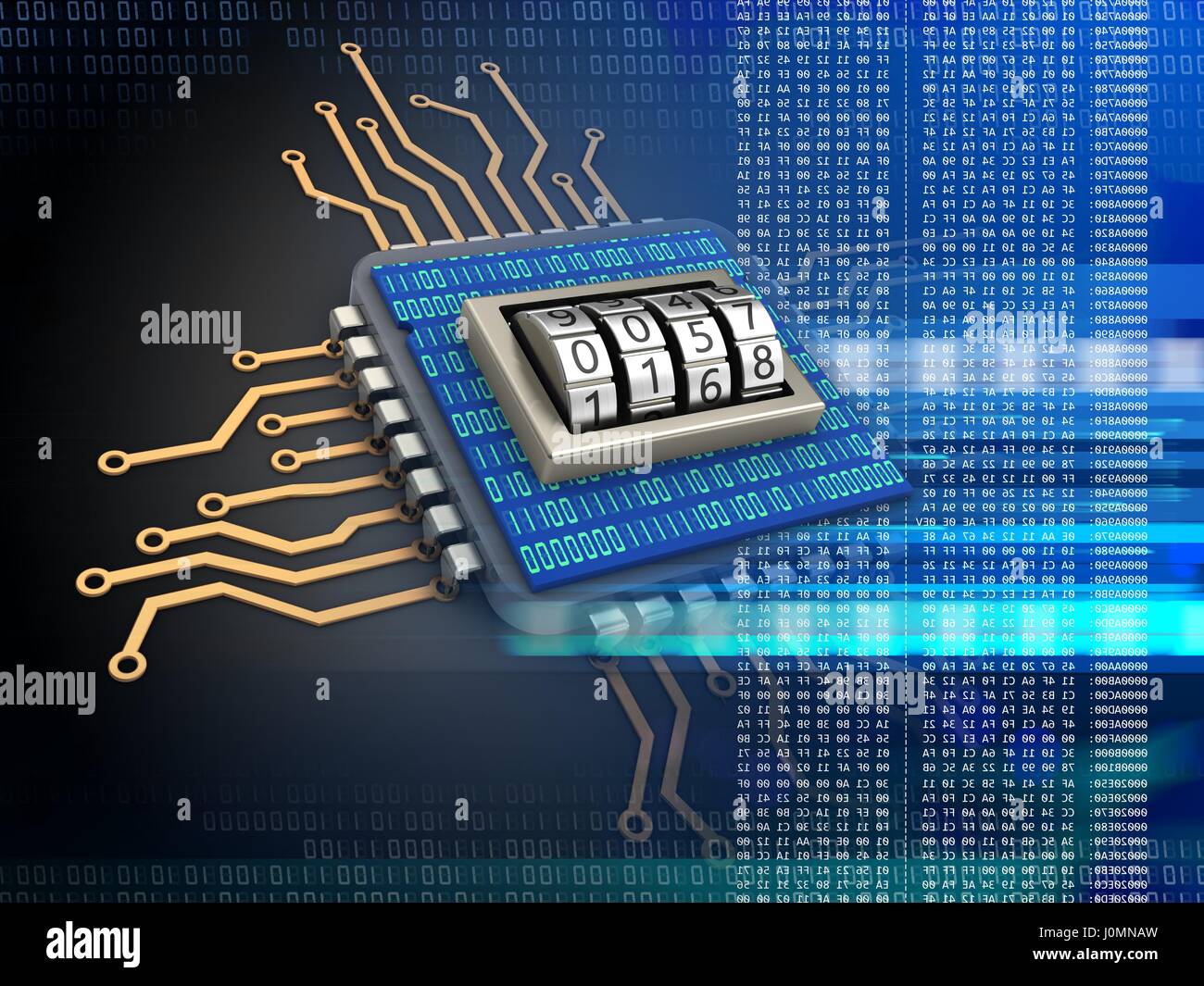 3d illustration of modern computer chip processor Stock Photo - Alamy