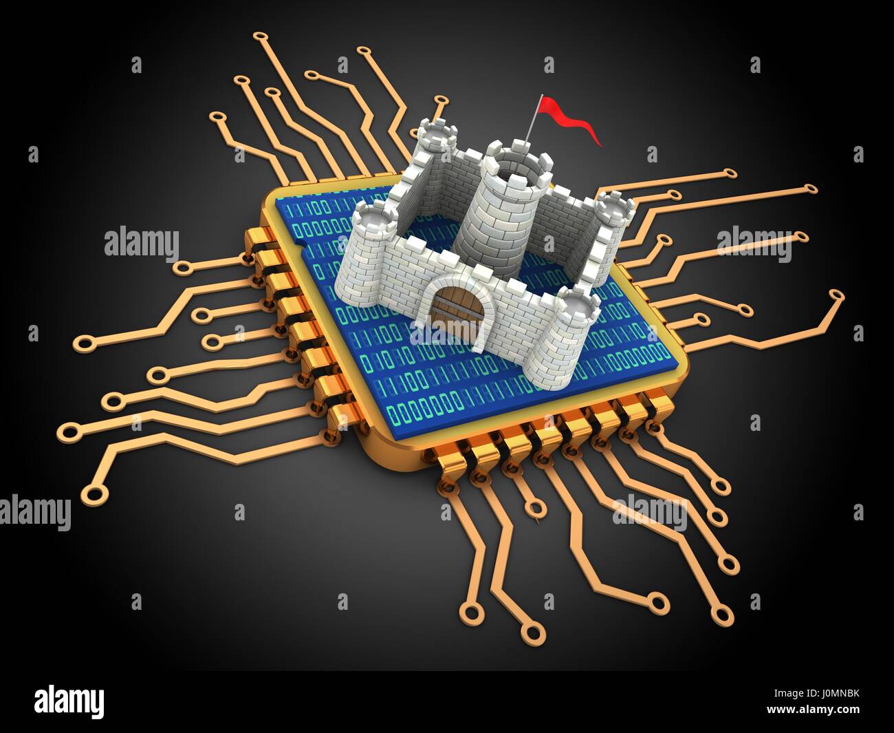 3d illustration of modern computer chip processor Stock Photo - Alamy