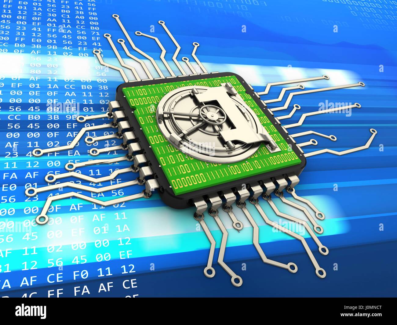 3d illustration of modern computer chip processor Stock Photo - Alamy