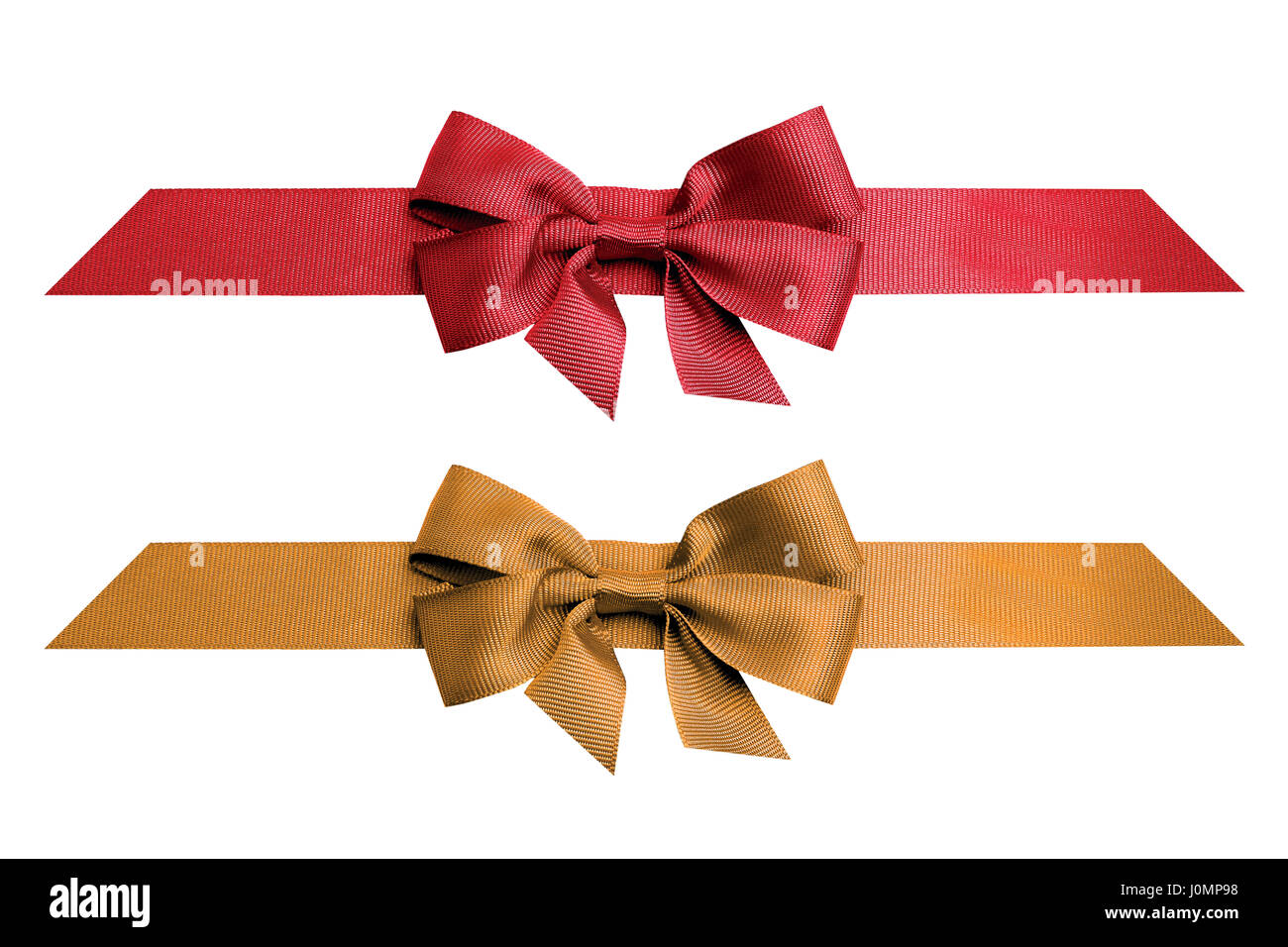 Red and gold ribbon isolated on white background Stock Photo - Alamy