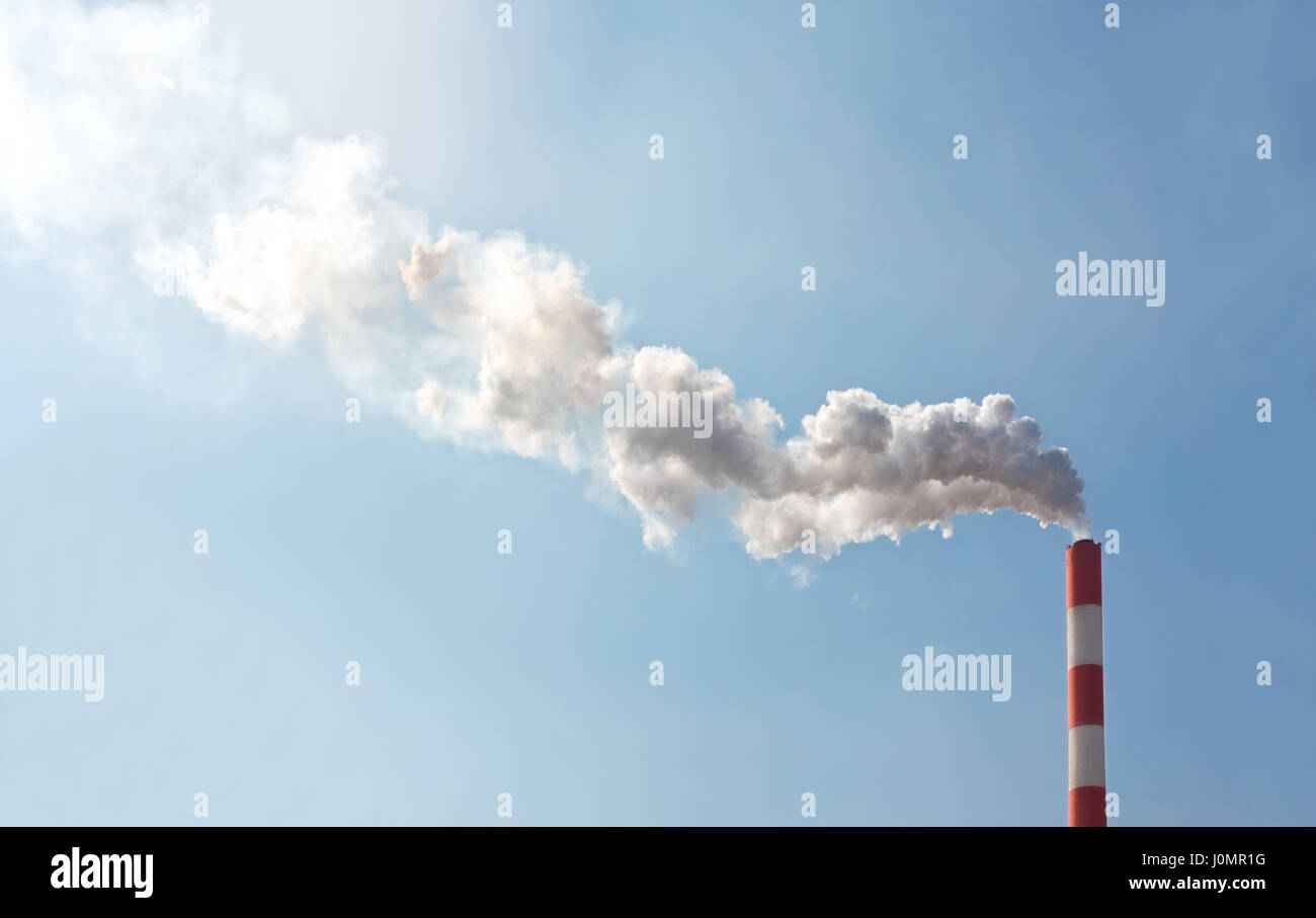 Air pollution with smoke from chimney Stock Photo - Alamy
