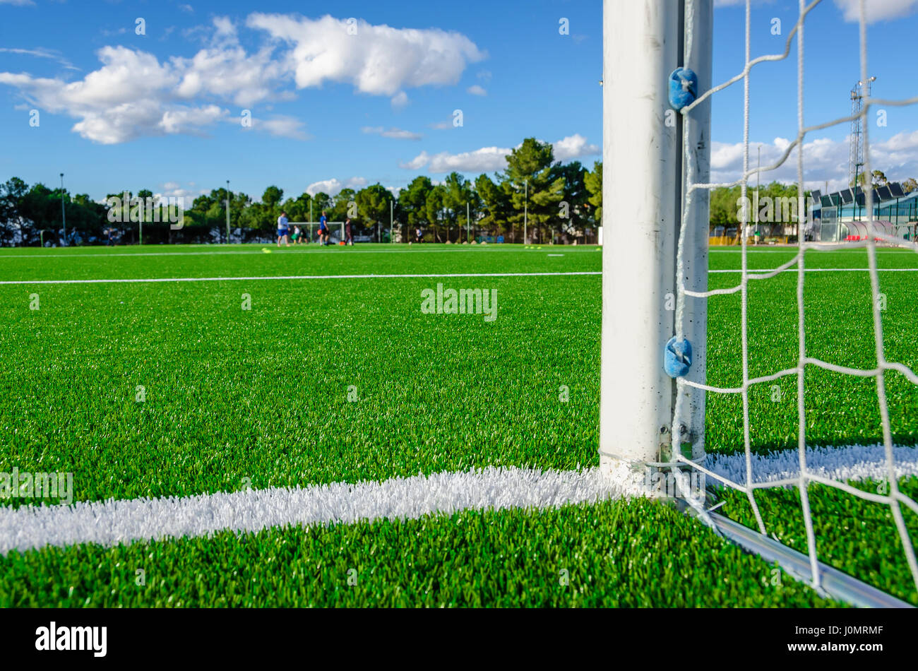 artificial grass field Stock Photo - Alamy