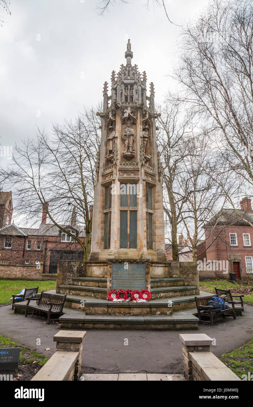 The Boer War Memorial in Duncombe Place,York,England,UK Stock Photo - Alamy