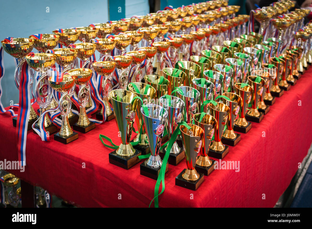 Karate World Cup. Kids boxing, kickboxing children. Prize medal of the ...